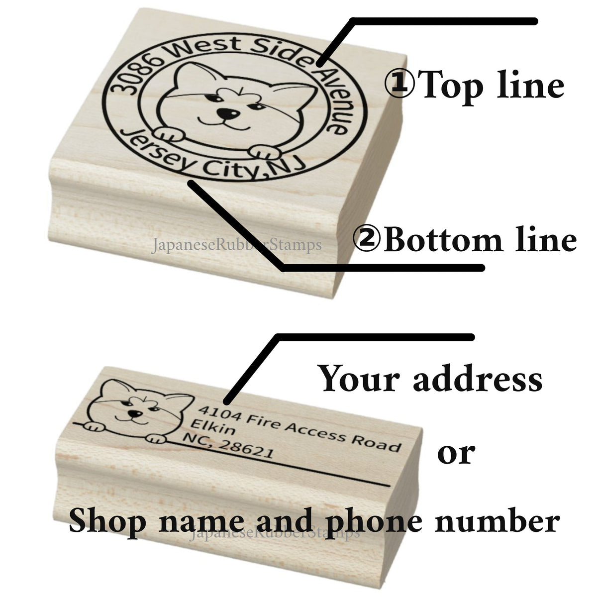 Akita inu custom rubber stamp – Japanese Rubber Stamps