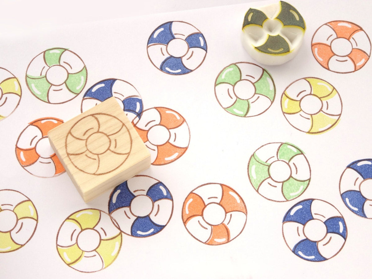 Summer beach float rubber stamp, Beach decoration rubber stamp, Handma ...