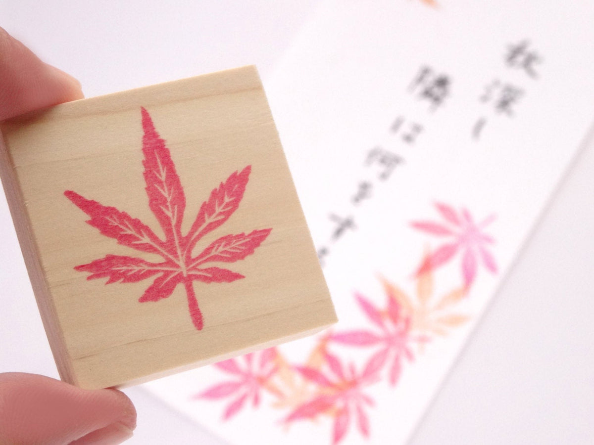 Japanese maple stamp, Japanese rubber stamp, Japanese wedding, Autumn ...