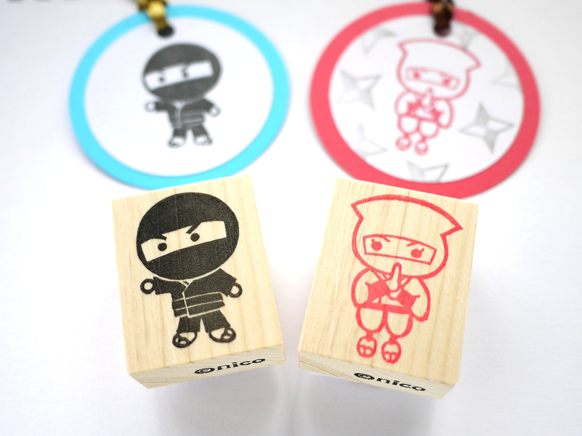 Ninja Stamps - Kawaii Japanese Ninja Birthday Party Stamps – Japanese ...