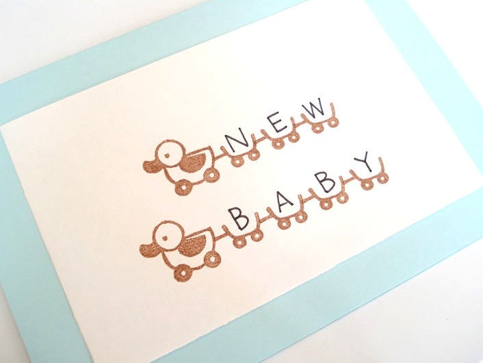 Duck Rubber stamp, Baby shower decoration stamps, Unique rubber stamp ...