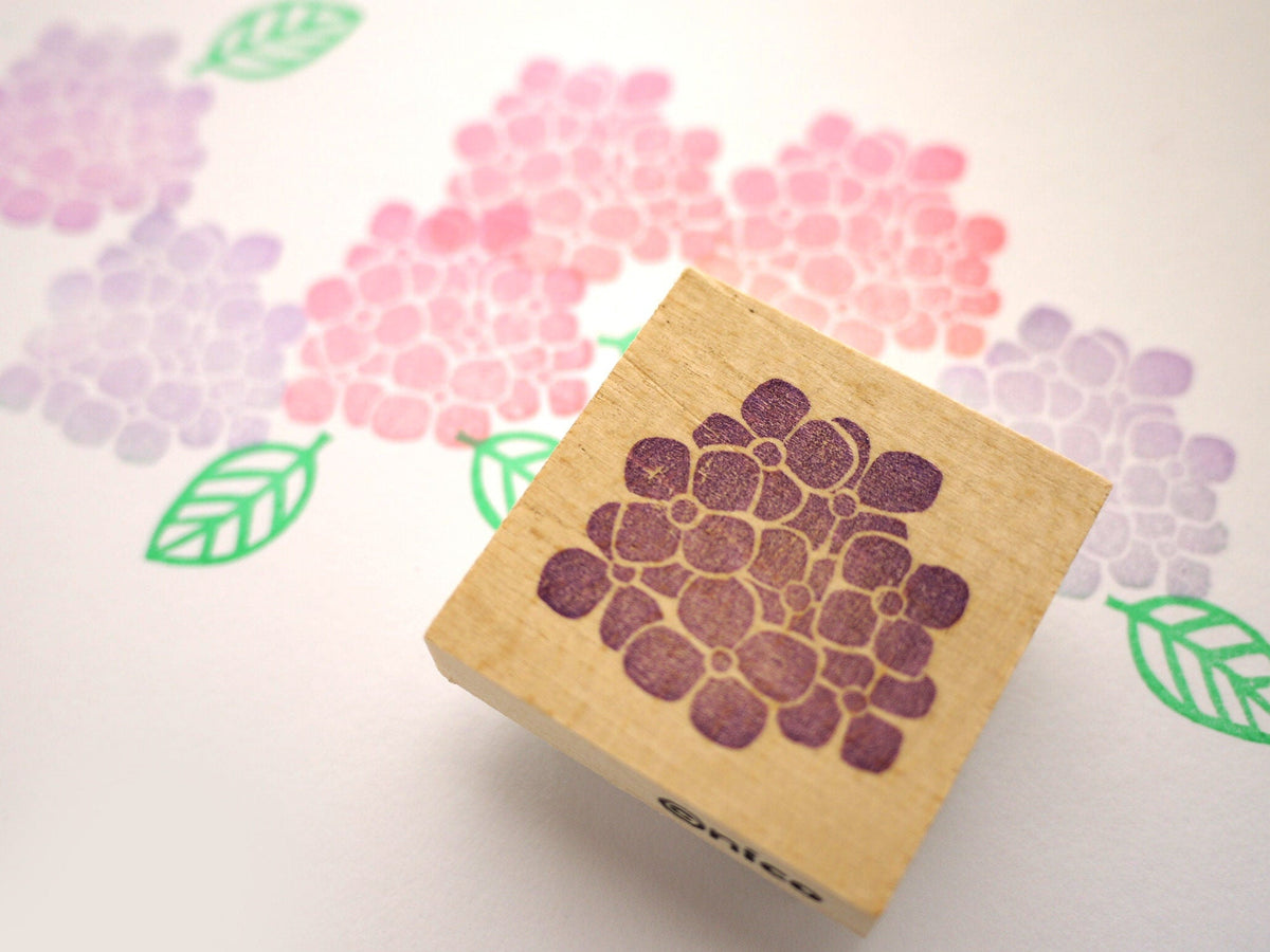 Hydrangea stamp, Flower invitation, Handmade stamp, Japanese rubber st ...