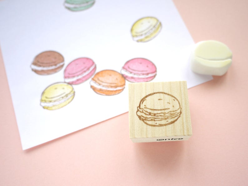 Macaron decoration stamp, Wedding stamp, Personalized stamp wedding ...